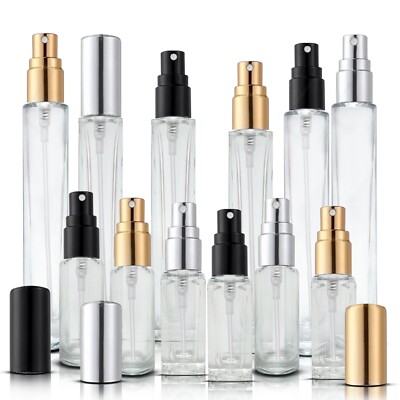 5ml and 10ml Sample Size Perfume Glass Spray Bottles Travel Size Thick ...