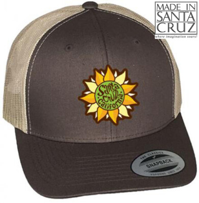 Santa Cruz CA Sunflower - Adjustable Trucker Mesh Hat by Tim Ward ...