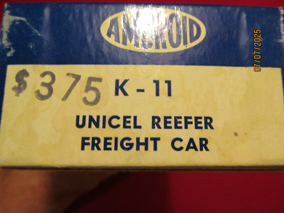 vintage ambroid unicel reefer freight car ho gauge assembled original ...