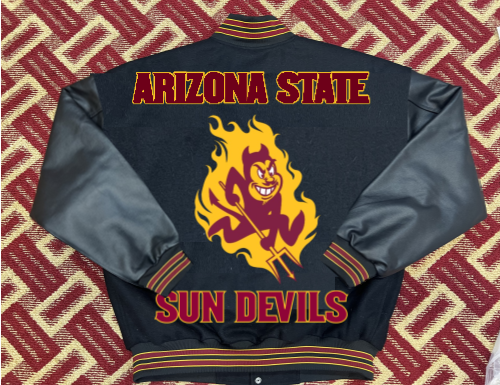 Arizona State Sun Devils NCAA varsity Jacket genuine cowhide leather ...