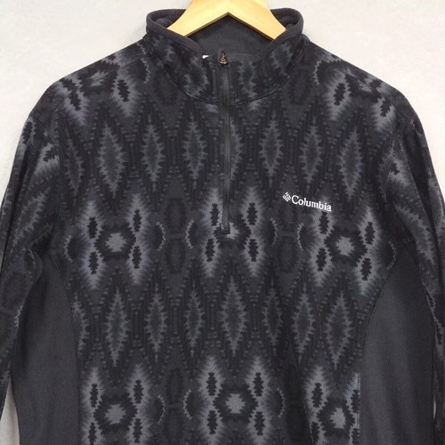 Columbia Tech Pine Ridge 1/2 Zip Men's Jacket Pullover Medium Black ...