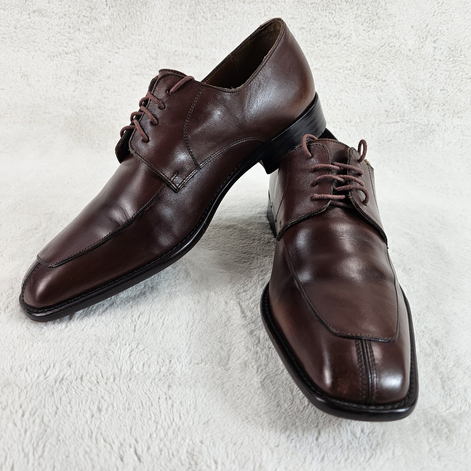 Mezlan Carmichael Brown Leather Lace Up Dress Shoes M… - Gem