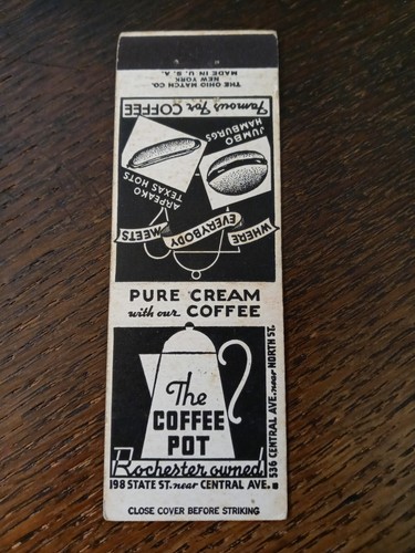 Vintage Matchbook: The Coffee Pot, Rochester, NY | eBay