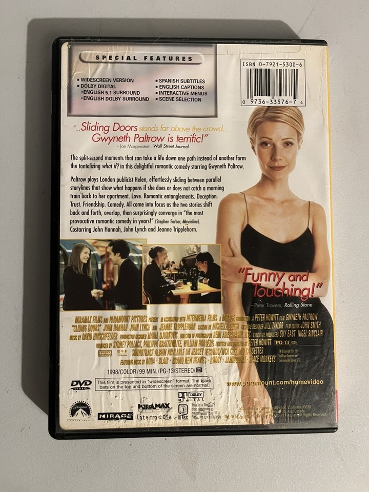 Sliding Doors (DVD, 1998, Widescreen) 97363357674| eBay
