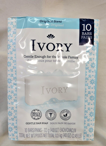 Ivory Gentle Bar Soap Original Scent & Heavy Parfum Scent 10 Bars 4 oz ...
