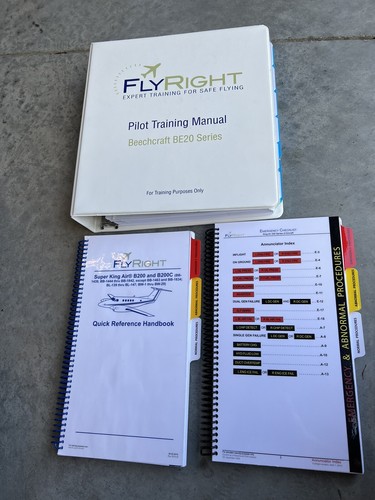 Fly Right Pilot Training Manuals Beechcraft BE20 Series Super King Air ...