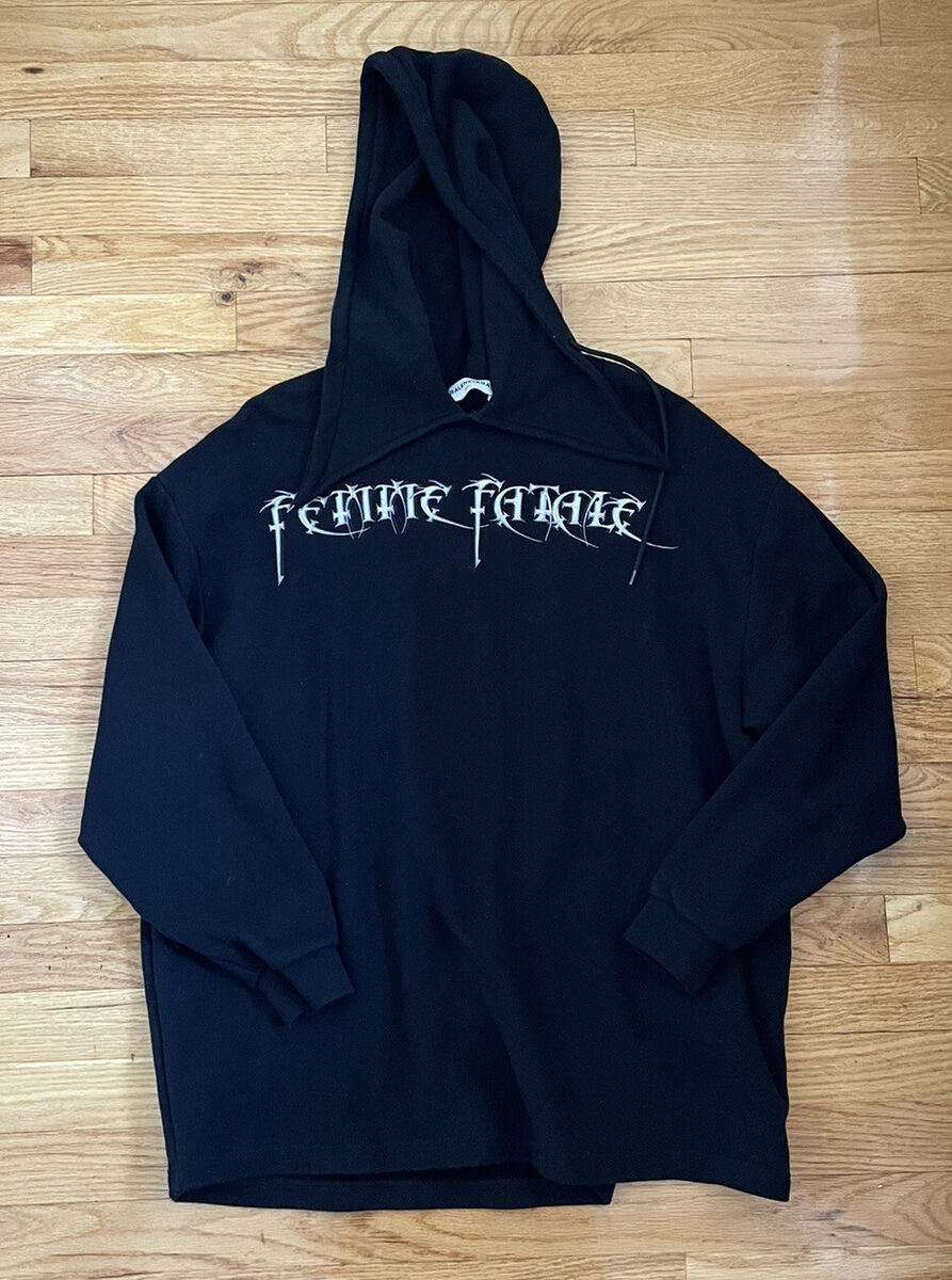 Balenciaga Black femme fatale hoodie- Size Large | eBay Balenciaga Black femme fatale hoodie- Size Large | eBay