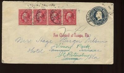 Scott 384H imperforate Coil Guide Line Strip 4 Stamps on Special ...