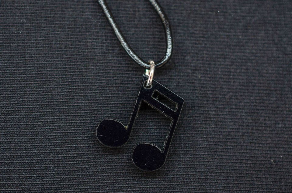 Notes Necklace Miniblings Note Notes Semiquaver Music Acrylic Glass ...
