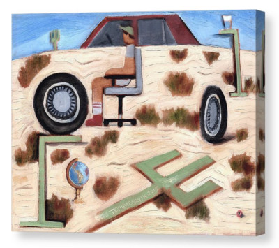Tommervik Severe Dehydration Surrealism Desert Landscape Car Catus Art ...