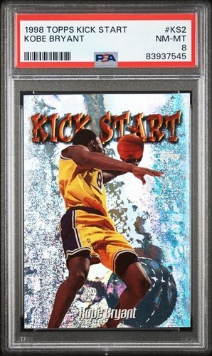 PSA 8 KICK START KOBE BRYANT HOF 1998 TOPPS KS2 GRADED NM-MINT NBA ...