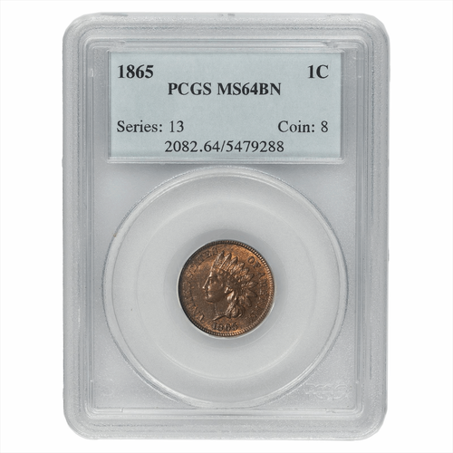 1865 Indian Head Small Cent 1C Fancy 5, PCGS MS 64 BN | eBay