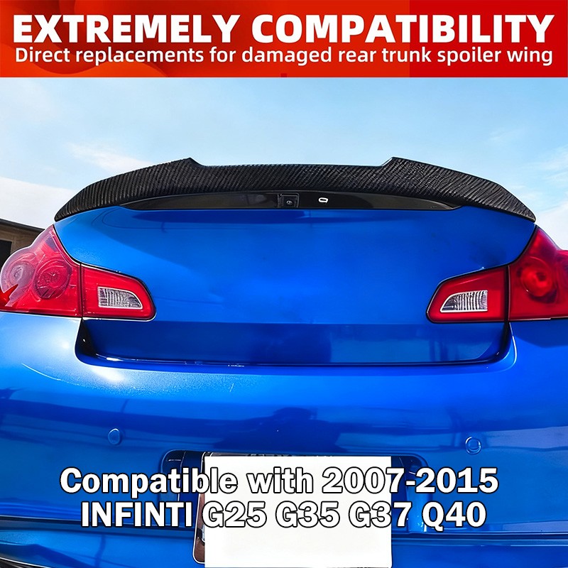 For Infiniti G35 G37 4/Door Sedan PSM Rear Trunk Spoiler Wing Lip ...