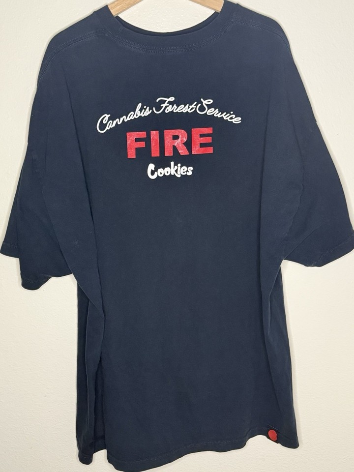 Cookies “Cannabis Forest Service” FIRE Graphic T-Shirt Black 4XL ...