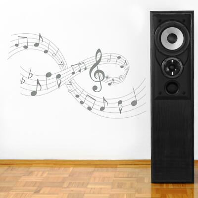 Musical Notes WALL STICKER Decal Tattoo Home Decor Art Stencil ...