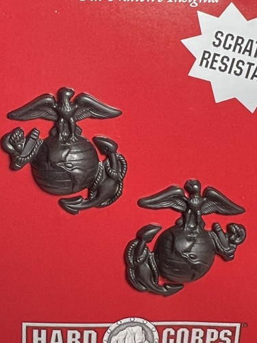 1" USMC ENLISTED Black PINBACK EGA SET SERVICE DRESS ALPHA UNIFORM ...