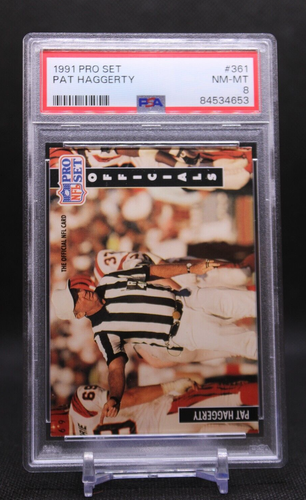 Pat Haggerty 1991 Pro Set #361 Officials Football Card PSA 8 MN-MT | eBay