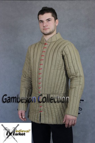 X-Mas Gift Medieval Gambeson Thick Padded costumes suit of armor for ...