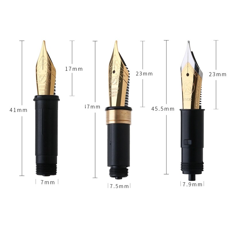 Schmidt BOCK Nib 0.38mm/0.5mm EF/F Nib Gold-plated Iridium Nib for ...