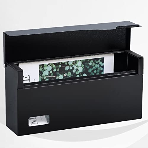 Mailbox Wall Mount Door Mailboxes For Outside Large Steel Hanging Metal ...