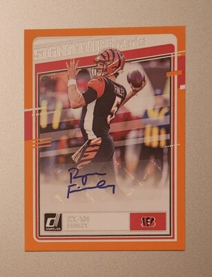 2020 DONRUSS RYAN FINLEY SIGNATURE MARKS AUTOGRAPH AUTO #SM-RF BENGALS ...