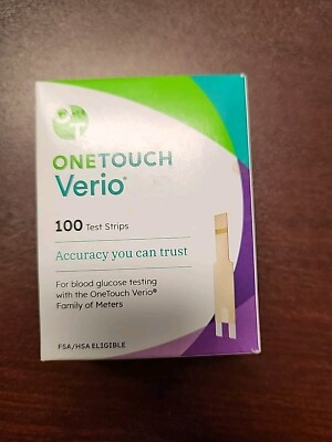 One Touch Verio Glucose Diabetic Test Strips 100 Ct Expire 09-30-2025 ...