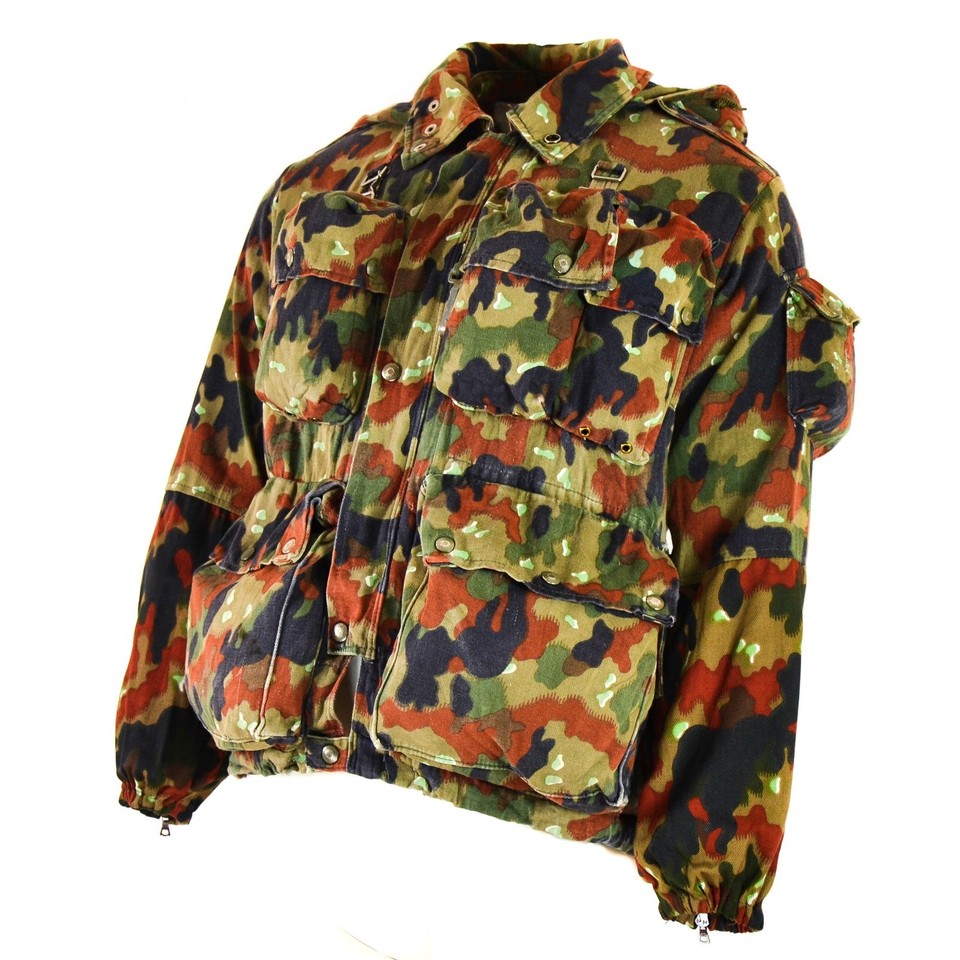 Genuine Swiss army jacket TAZ 57 Alpenflage Camo sniper combat hooded ...