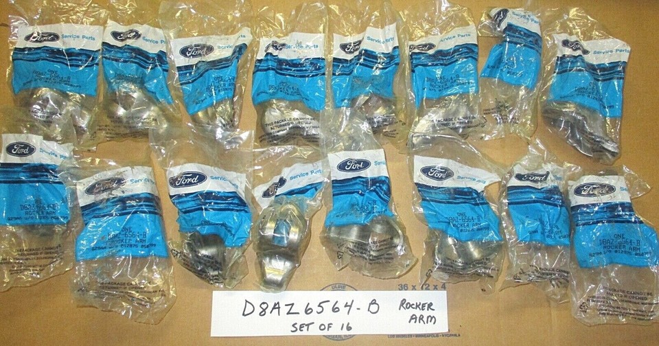 Set 16 NOS Ford D8AZ-6564-B rocker arms 1973-1979 351C, 351M, 400 ...
