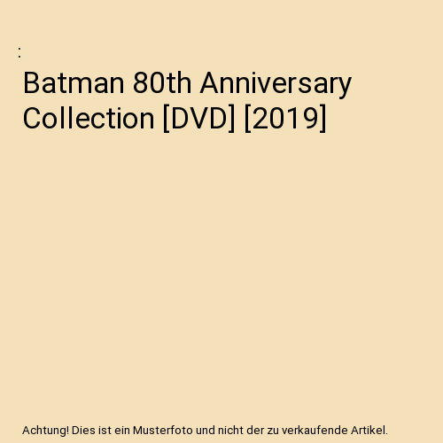 Batman 80th Anniversary Collection [DVD] [2019] 5051892222983 | eBay.de