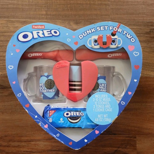 Oreo Dunk Set for Two by Frankford (tongs, mugs, cookie cage) Heart ...