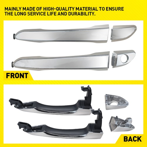 Chrome Exterior Door Handles Set Front/Rear Driver for Hyundai Tucson ...