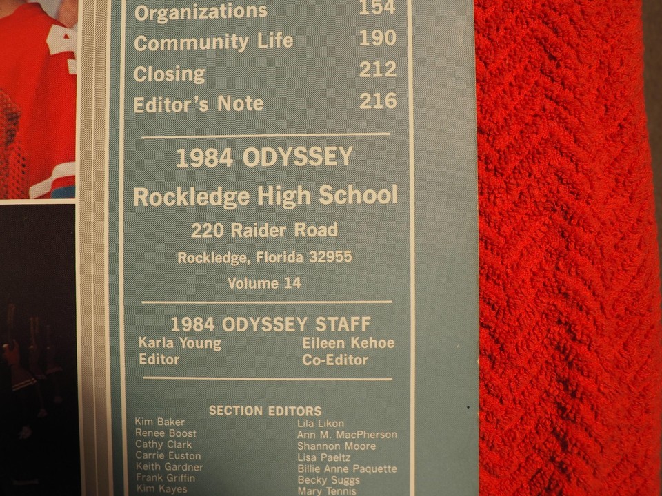 1984 Odyssey Yearbook, Rockledge FL High School HC Excellent | eBay