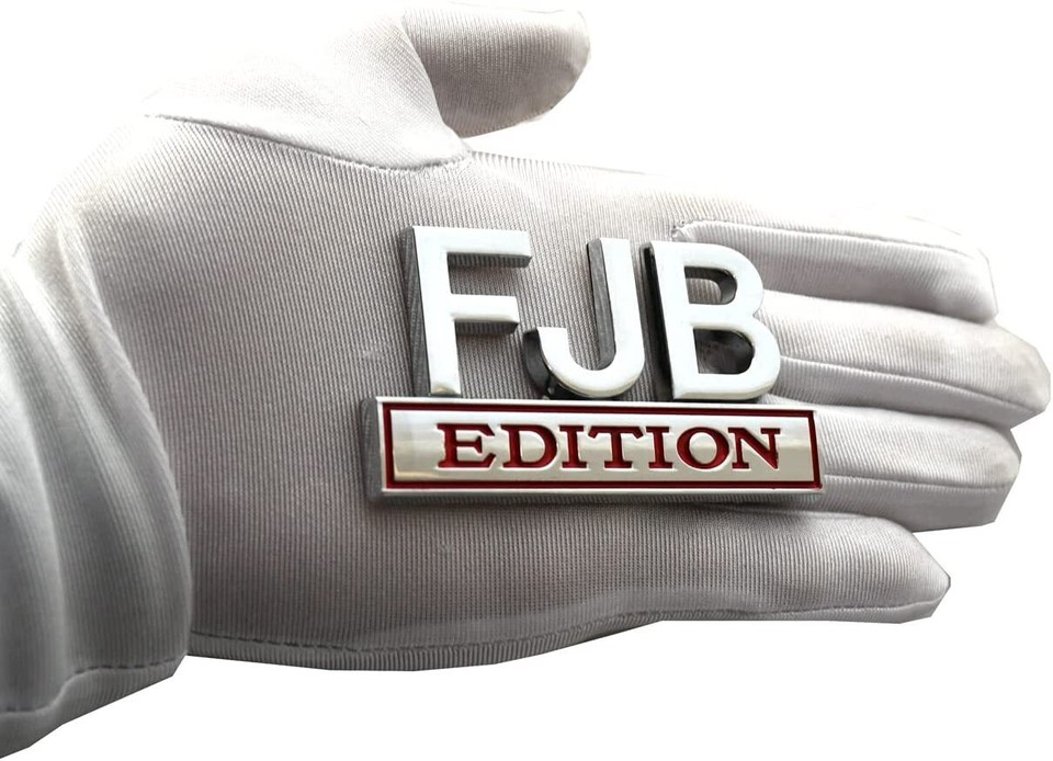 1x Metal FJB Edition Decals Sticker 3D Raised Letter Emblem Chrome Red ...
