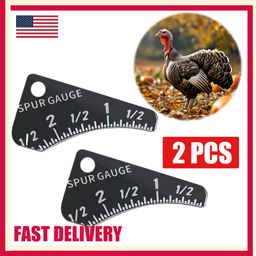 2X Wild Turkey Spur Gauge Turkey,Portable Spur Measure Ruler Tool | eBay