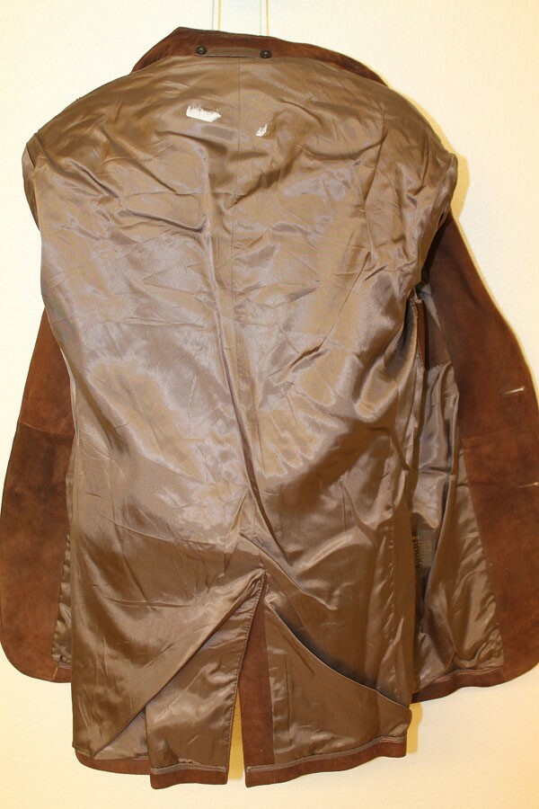 MENS ROBERT LEWIS VINTAGE PECAN BROWN LEATHER/SUEDE BLAZER/SPORTS ...