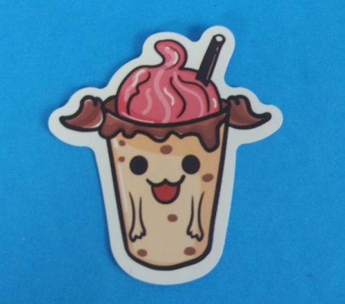 Happy Puppy Dog Milkshake Sticker 2" x 1.78" (P) | eBay