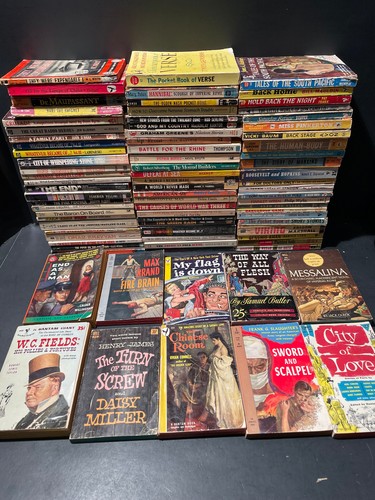 Huge Classic Collectible Paperback Lot Pulps of 81 Books 1930's-1970's ...