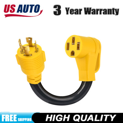 RV Generator Plug Adapter Power Cord 4 Prong 30 Amp to 50 Amp | eBay