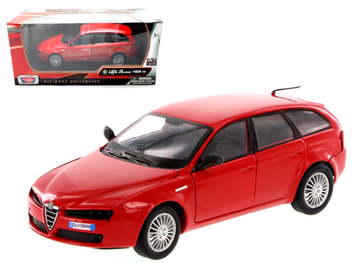 1:24 Scale Motormax Alfa Romeo 159 SW Red Diecast Car Model Italian ...