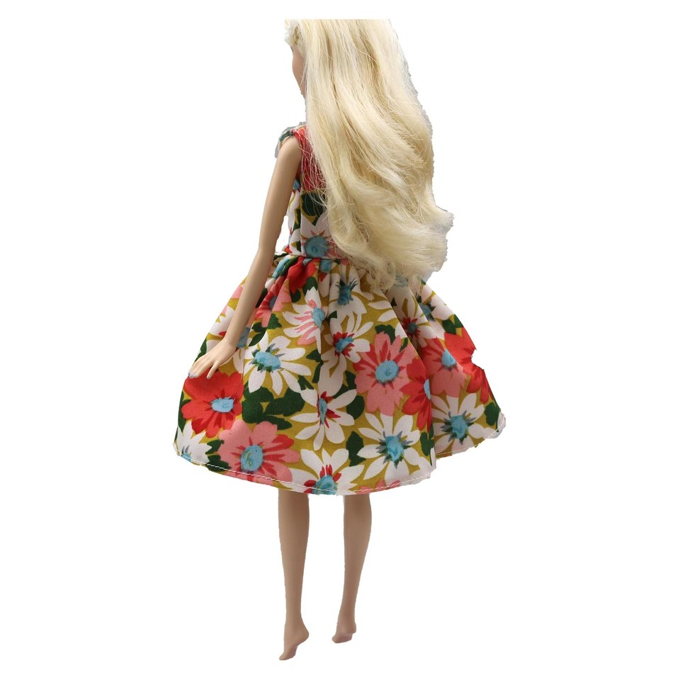 Floral 1/6 Doll Clothes Evening Dress Party Gown 11.5" Dolls ...