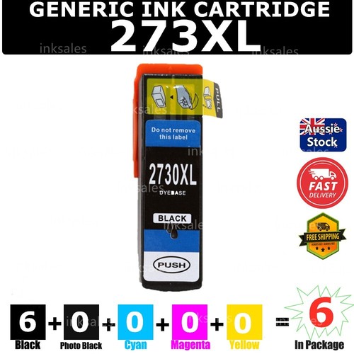 6x 273XL 273 Black Generic Ink Cartridge For Epson XP610 XP620 XP720 ...