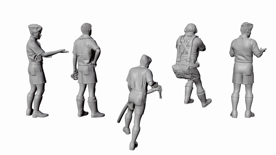 WWII RAF - Malta - Spitfire Pilot - Ground Crew - 5 Figure Set | eBay