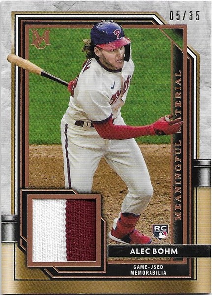 2021 Topps Museum Collection - Meaningful Material Relics Copper #MMR-AB Alec Bohm /35 (MEM, RC ...