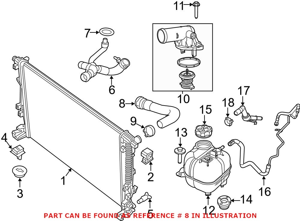 Genuine Mopar Upper Radiator Coolant Hose 68193963AB | eBay