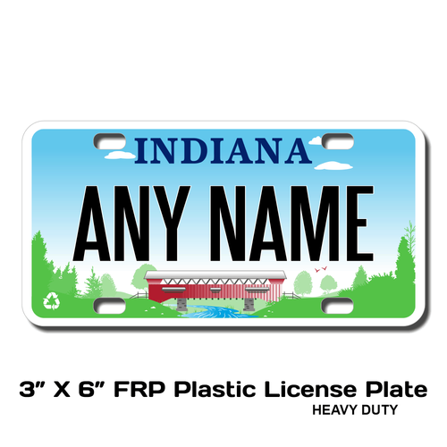 Personalized Indiana License Plate 5 Sizes Mini to Full Size Free ...