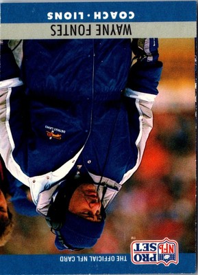 1990 Pro Set Wayne Fontes #106 Detroit Lions Football Card | eBay