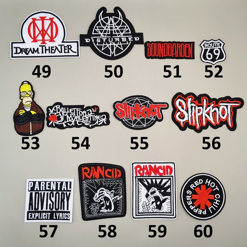 Heavy Metal Punk Rock Band Patches YOU PICK Music Vest Iron On 119 ...