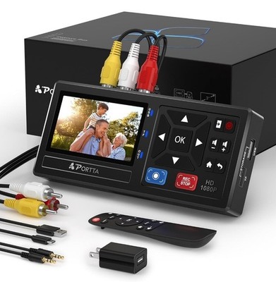 Portta VIDEO Capture Box Composite VHS to 1080P 60hz Digital Recorder ...