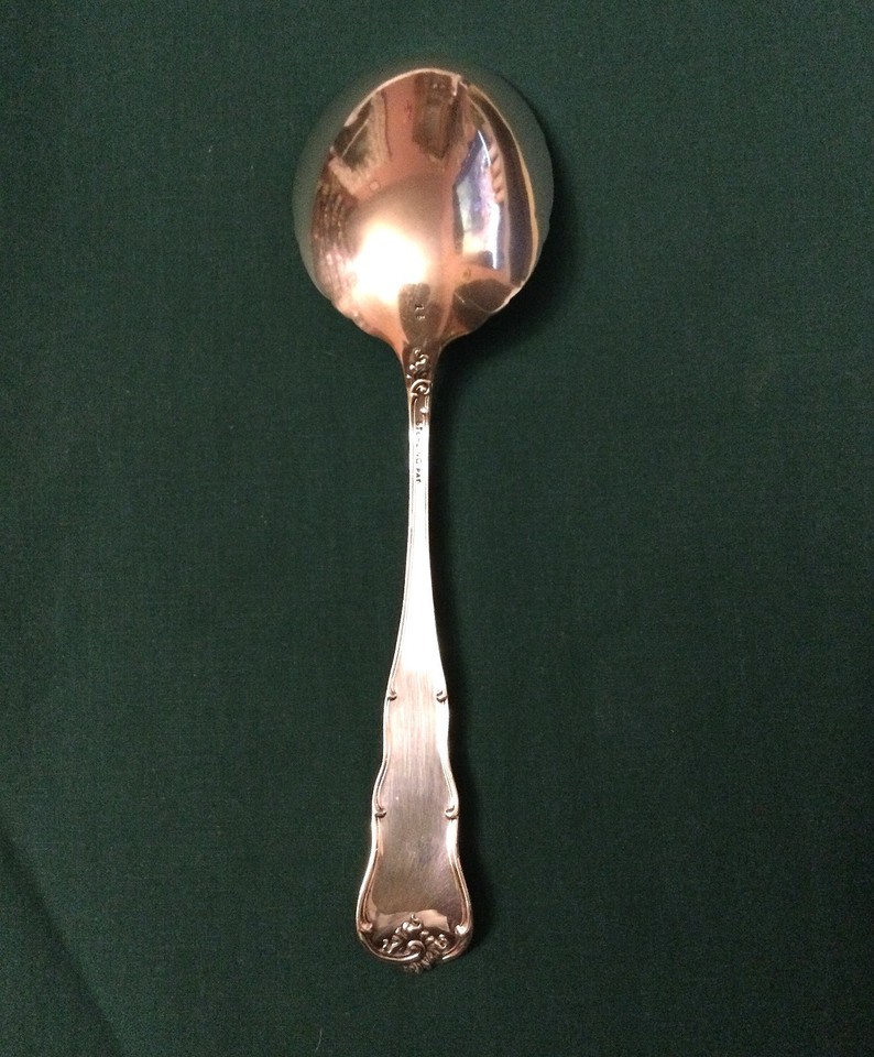 78 Grams Antique Sterling Silver Serving Spoon 8 3/4" Very Ornate Save ...