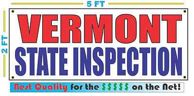 VERMONT STATE INSPECTION Banner Sign NEW | eBay